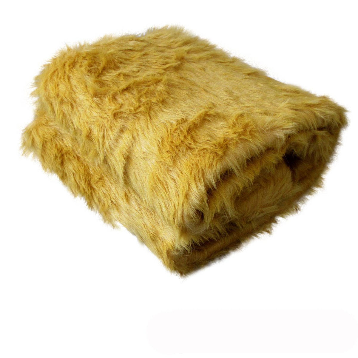 Shaye Luxury Range Faux Fur Throw Rug 127 x 152 cm Golden Lion Tamarin ...