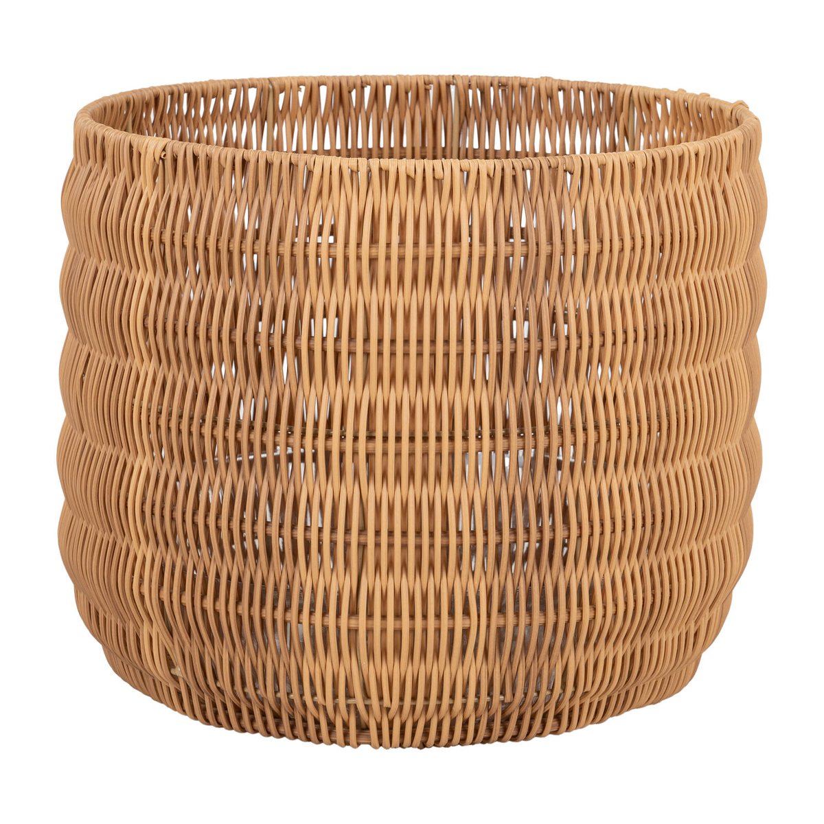 Astin Sinclair 350 x 300mm Natural Poly Rattan Basket Planter Large - Bunnings Australia
