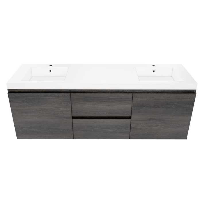 Forme 1500mm Gloss Mont Albert Wall Hung Vanity With Polymarble Top ...