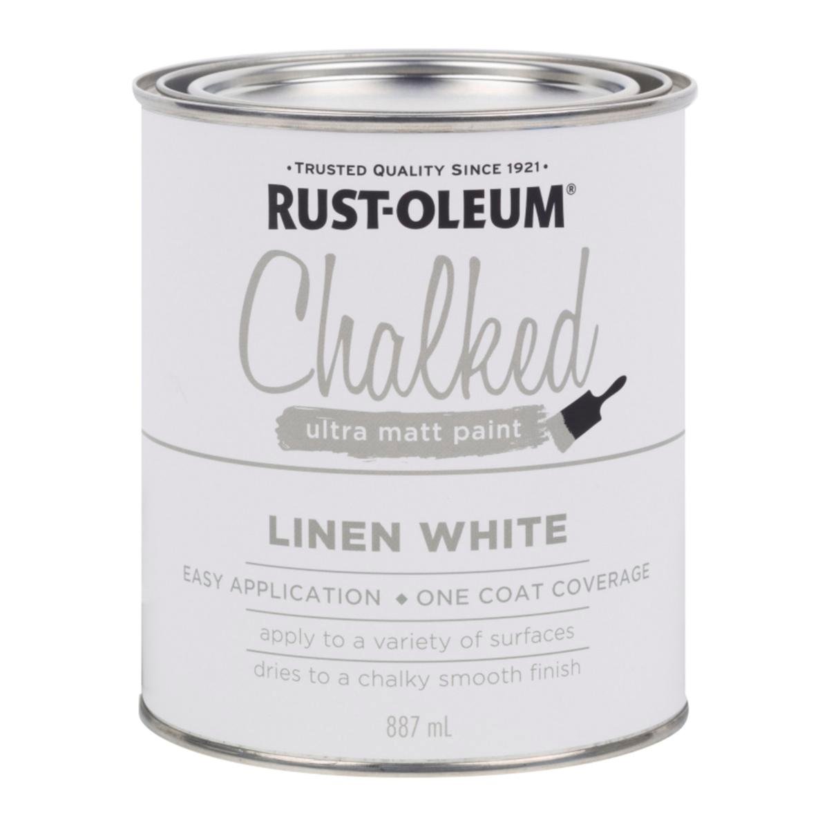 Rust-Oleum 887ml Linen White Chalked Ultra Matt Paint - Bunnings New ...