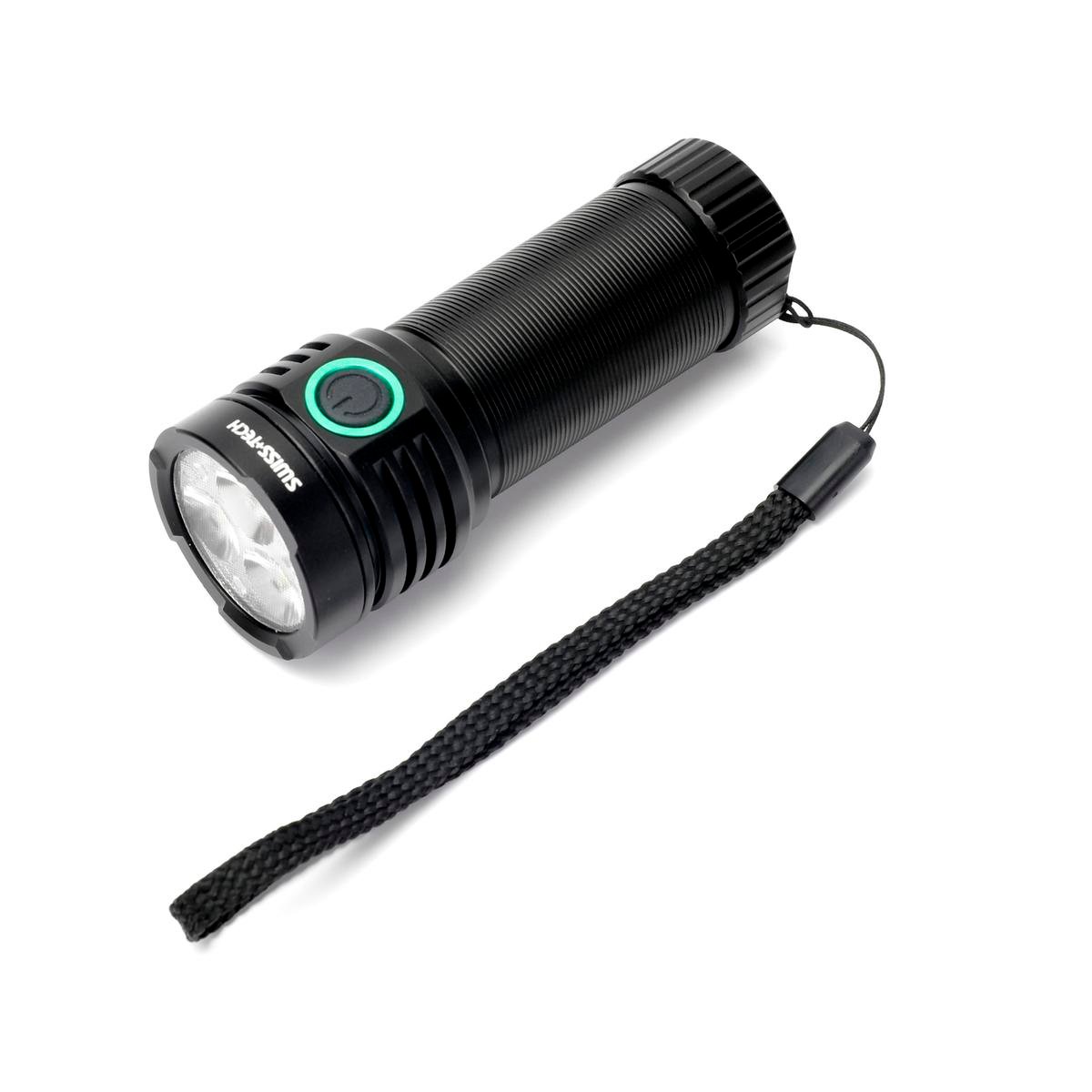 SWISS+TECH 3500Lm Rechargeable Compact Turbo Flashlight - Bunnings ...