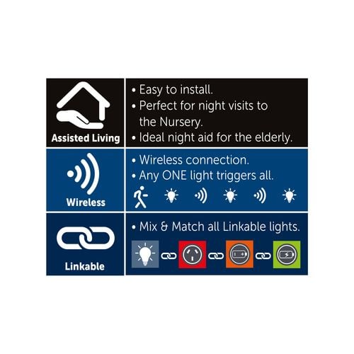 Arlec Rectangle Linkable Ambient Nightlight - Bunnings Australia