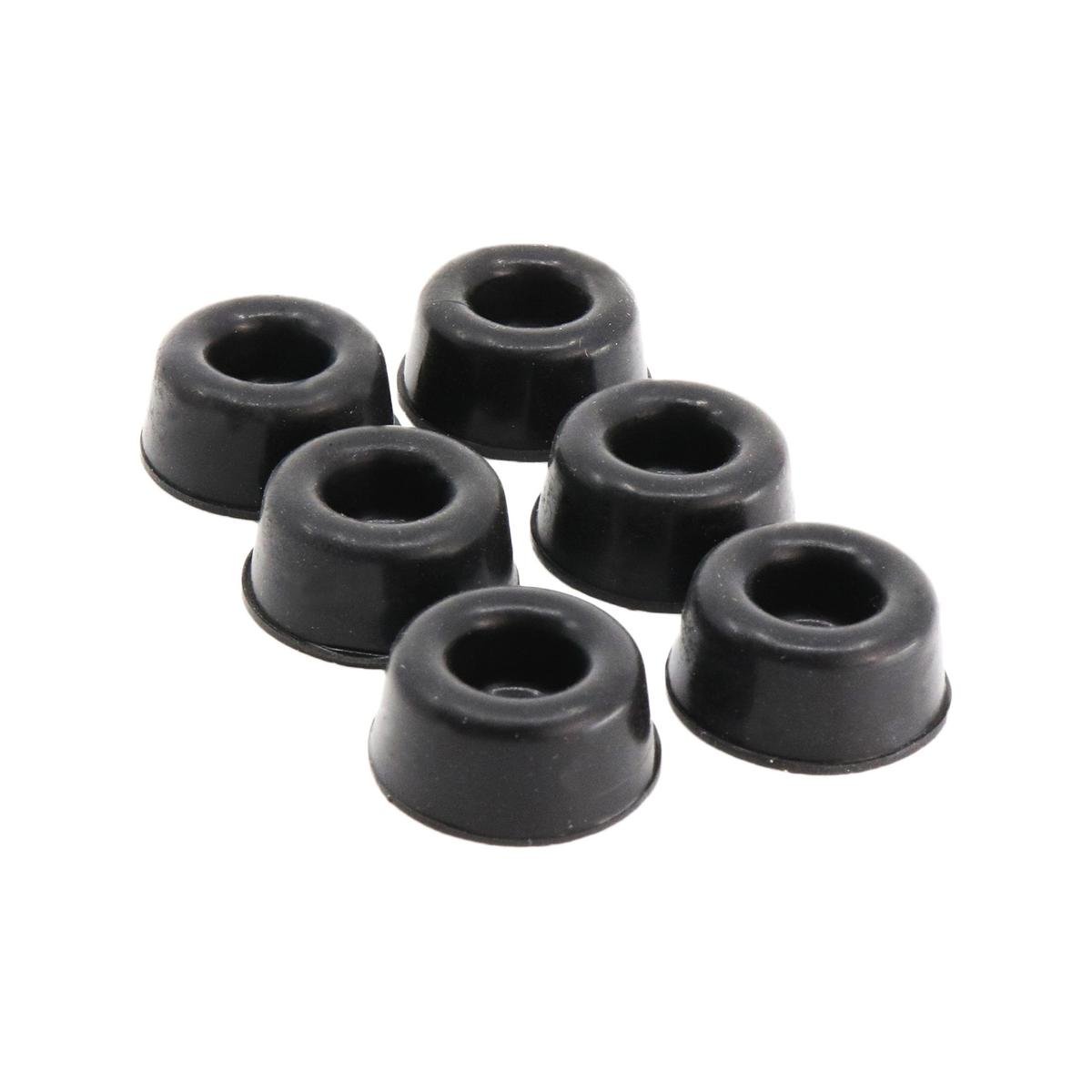 Surface Gard 22mm Black Round Rubber Bumper - 6 Pack - Bunnings Australia