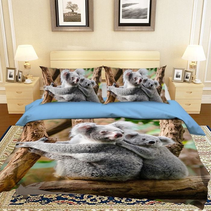 3D Koala 1920 Bedding Set Pillowcases Quilt Duvet Cover Set Queen King ...