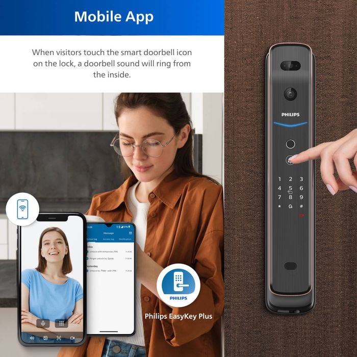 Philips Copper EasyKey Smart 3D Facial Recognition And Video Intercom ...