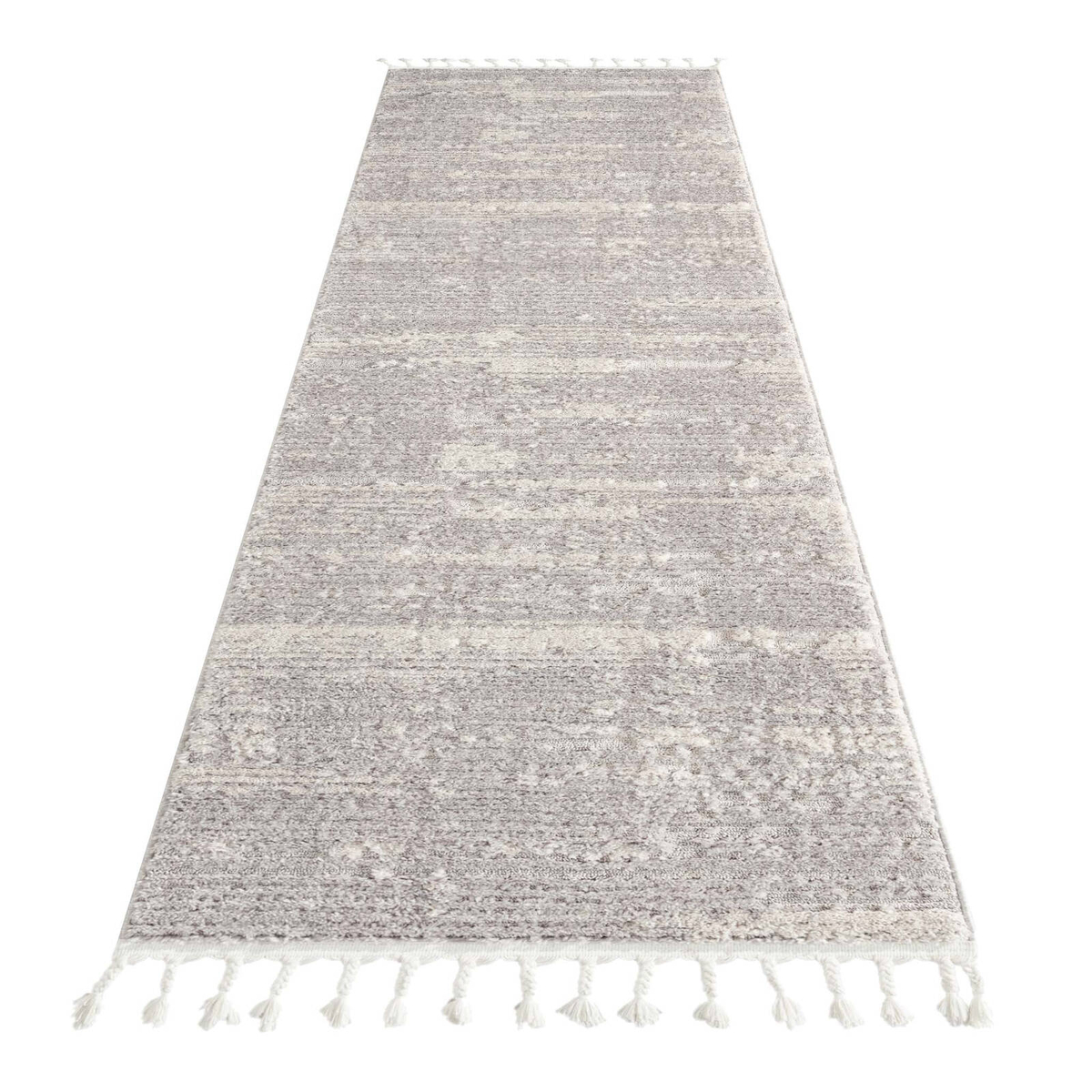 Addie Soft Pile Rug Light Grey - 80 x 300 cm - Bunnings Australia