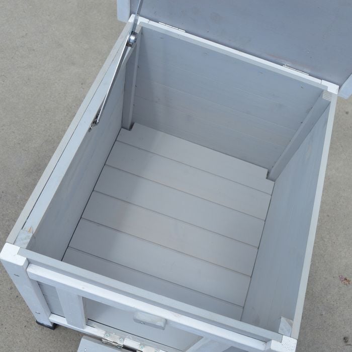 YES4PETS Grey Small Chicken Coop Rabbit Hutch Ferret Cage Guinea Pig ...