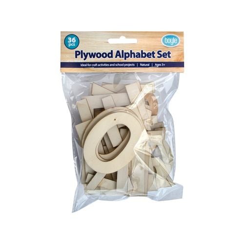 Boyle 36 Piece Plywood Alphabet Letter Set - Bunnings Australia