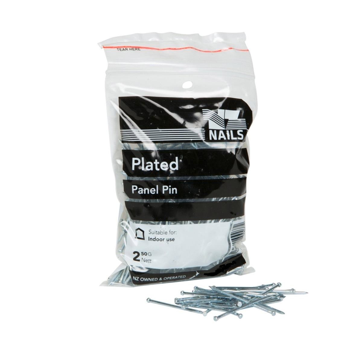 NZ Nails 40 x 1.60mm Zinc Plated Panel Pin - 250g Pack - Bunnings New ...