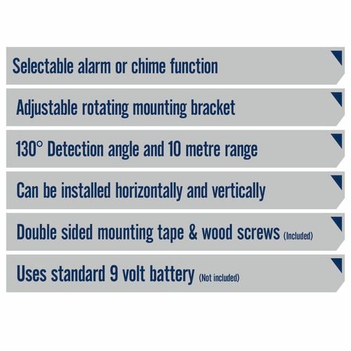 Arlec Compact Entry Detector Alarm / Chime - Bunnings Australia