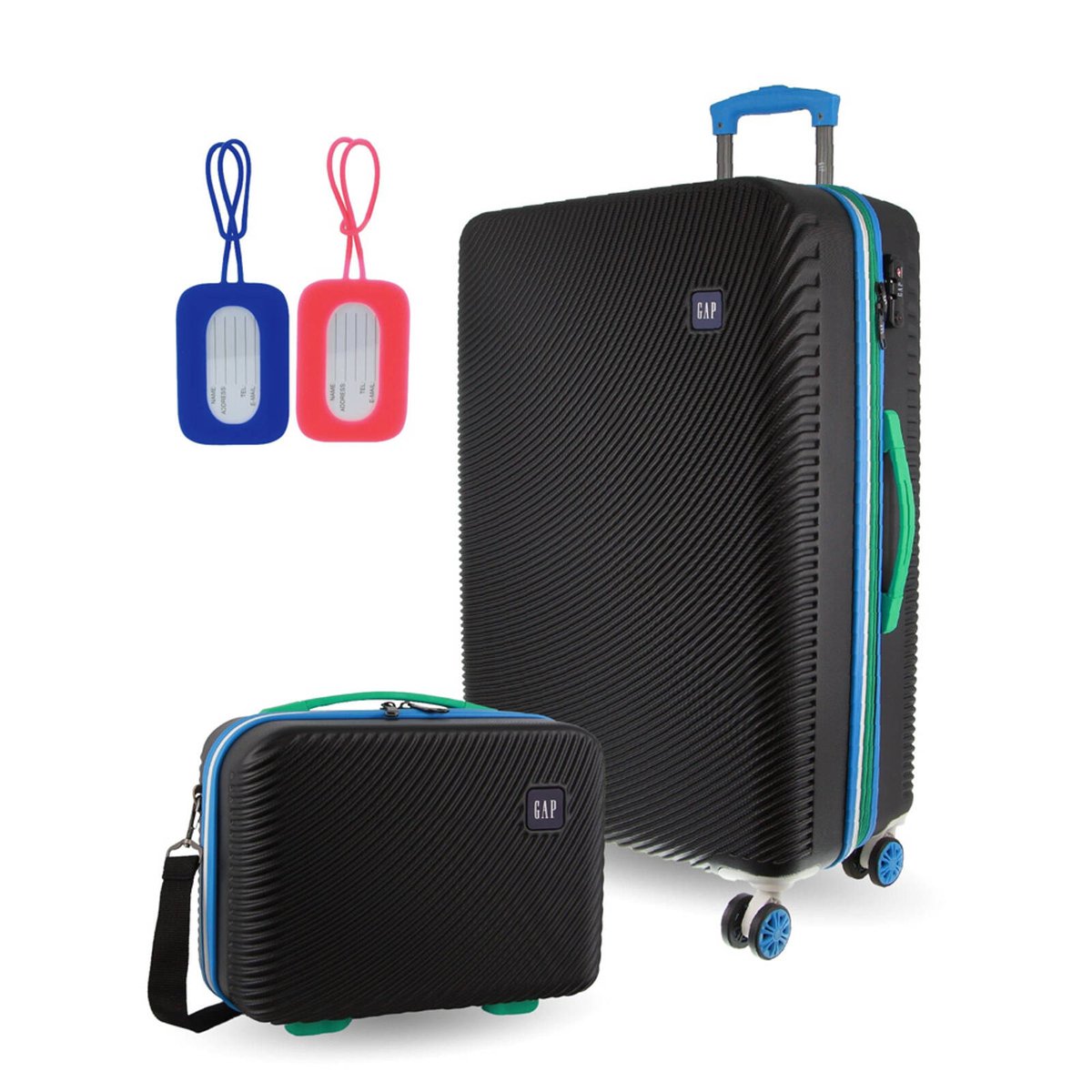 GAP Medium Hard-Shell Luggage & Mini Beauty Travel Case Set w/ Tag ...