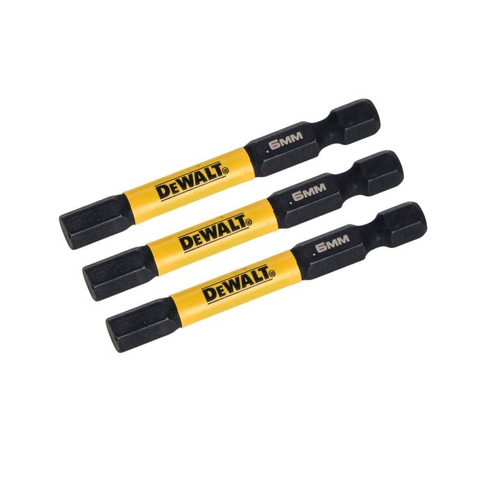DeWALT FLEXTORQ 57mm HEX6 Screwdriver Bit DWAF2HX6IR3 3 Pack Bunnings Australia