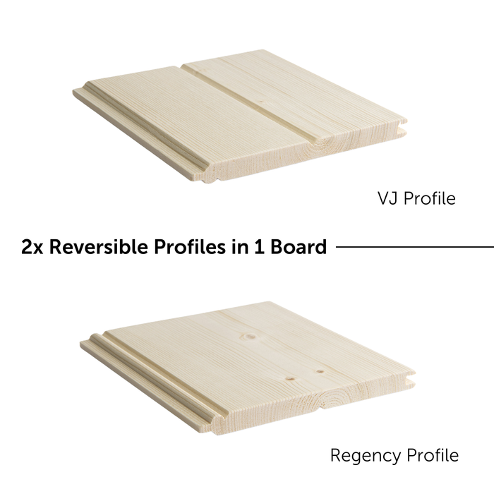 Porta 133 x 12mm 2.7m 2x Reversible Profiles In 1 Portaline Spruce VJ ...