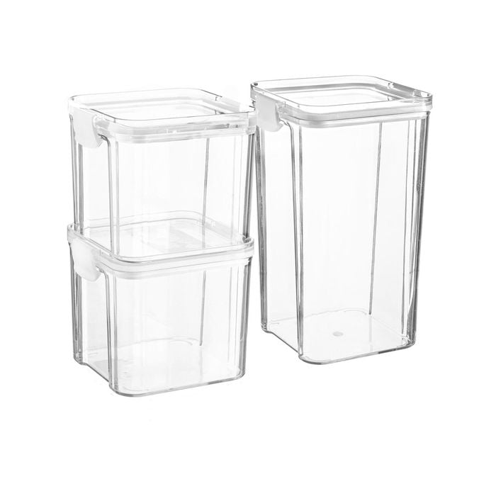 3 Piece Food Containers Set - 2 Sizes - White - Bunnings Australia