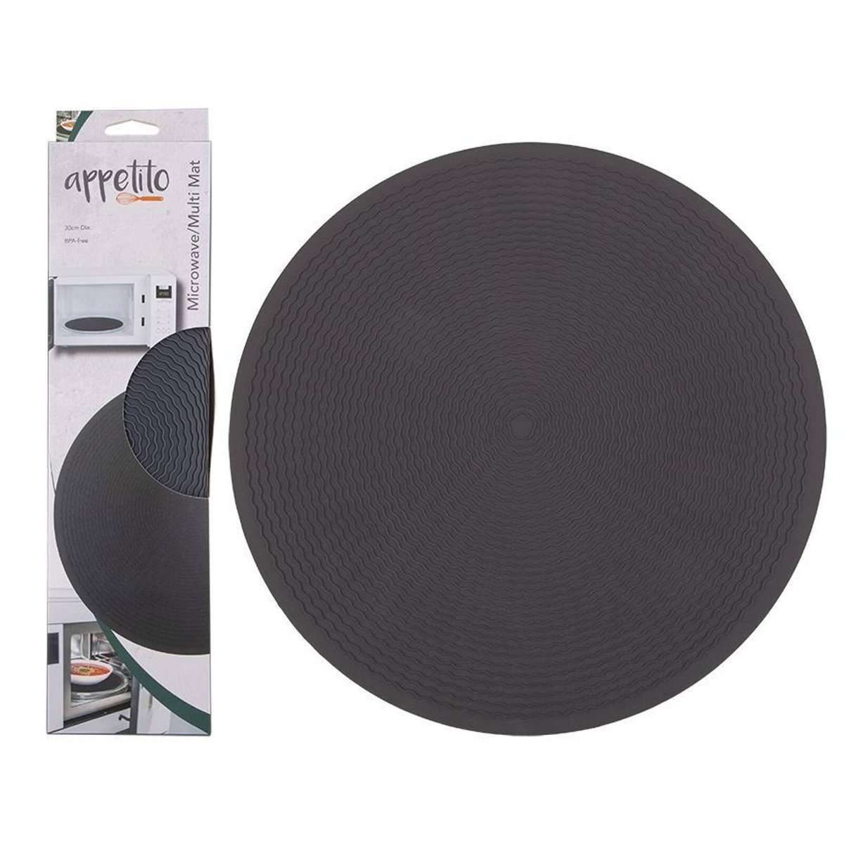 Appetito Microwave Multi Mat 30cm Charcoal - Bunnings Australia