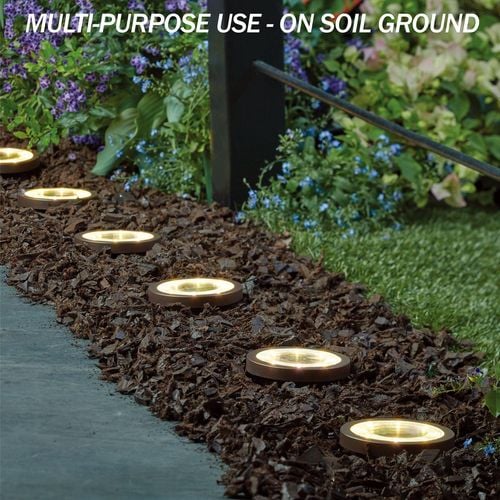 Click 20 Lumens LED Solar Disc Light - Pack of 4 - Bunnings New Zealand