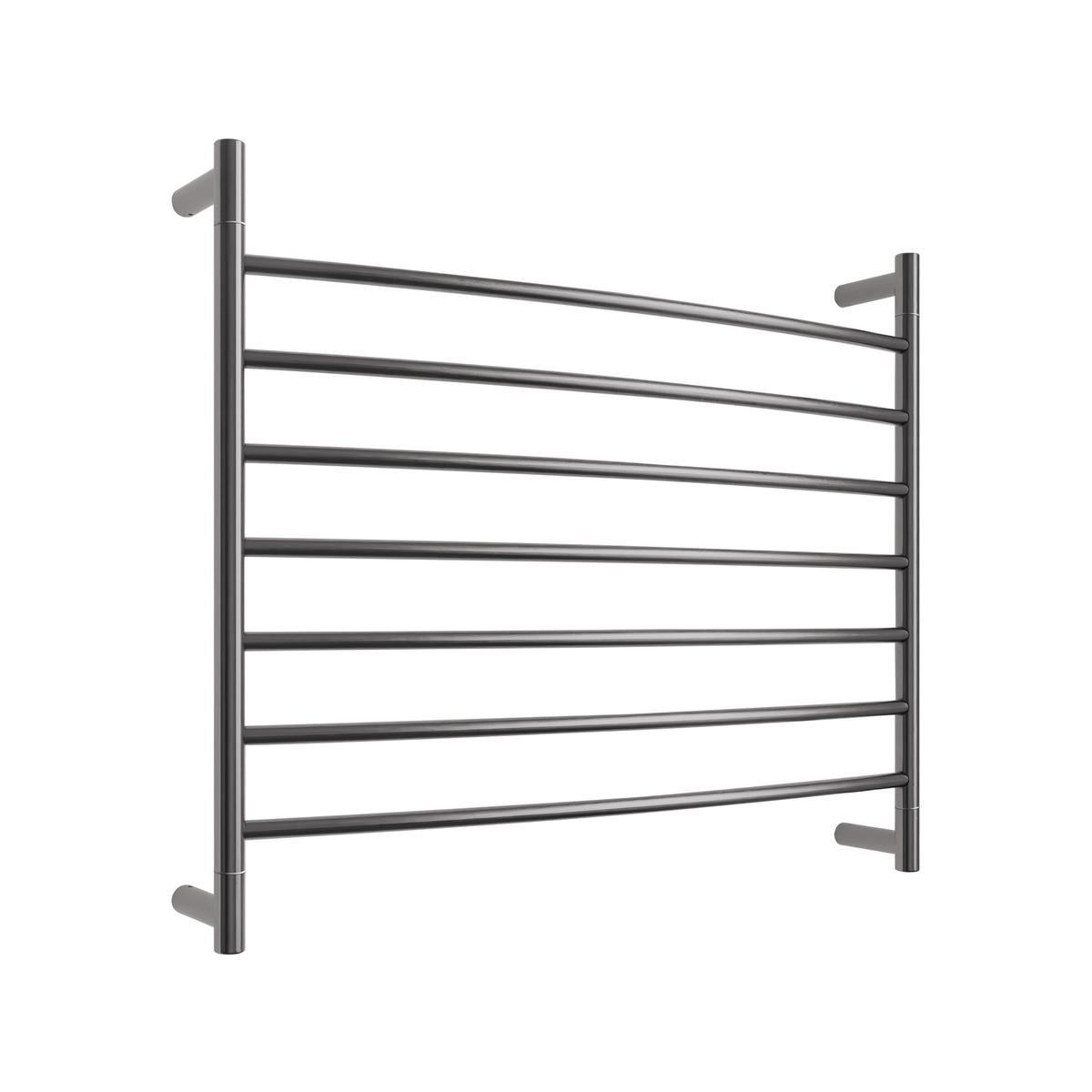 Barelli Gun Metal Grey 7 Bar Round Curved Heated Towel Rail - Bunnings ...
