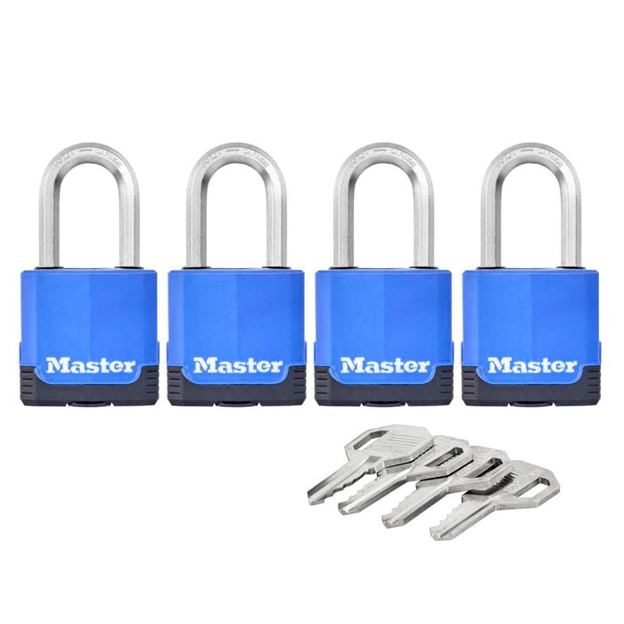 Master Lock 45mm Excell Covered Padlock - 4 Pack - Bunnings Australia