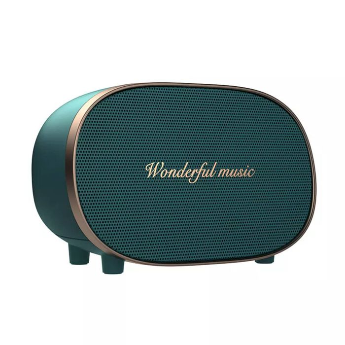 Retro Portable Rechargeable Bluetooth Speaker - Green - Bunnings Australia