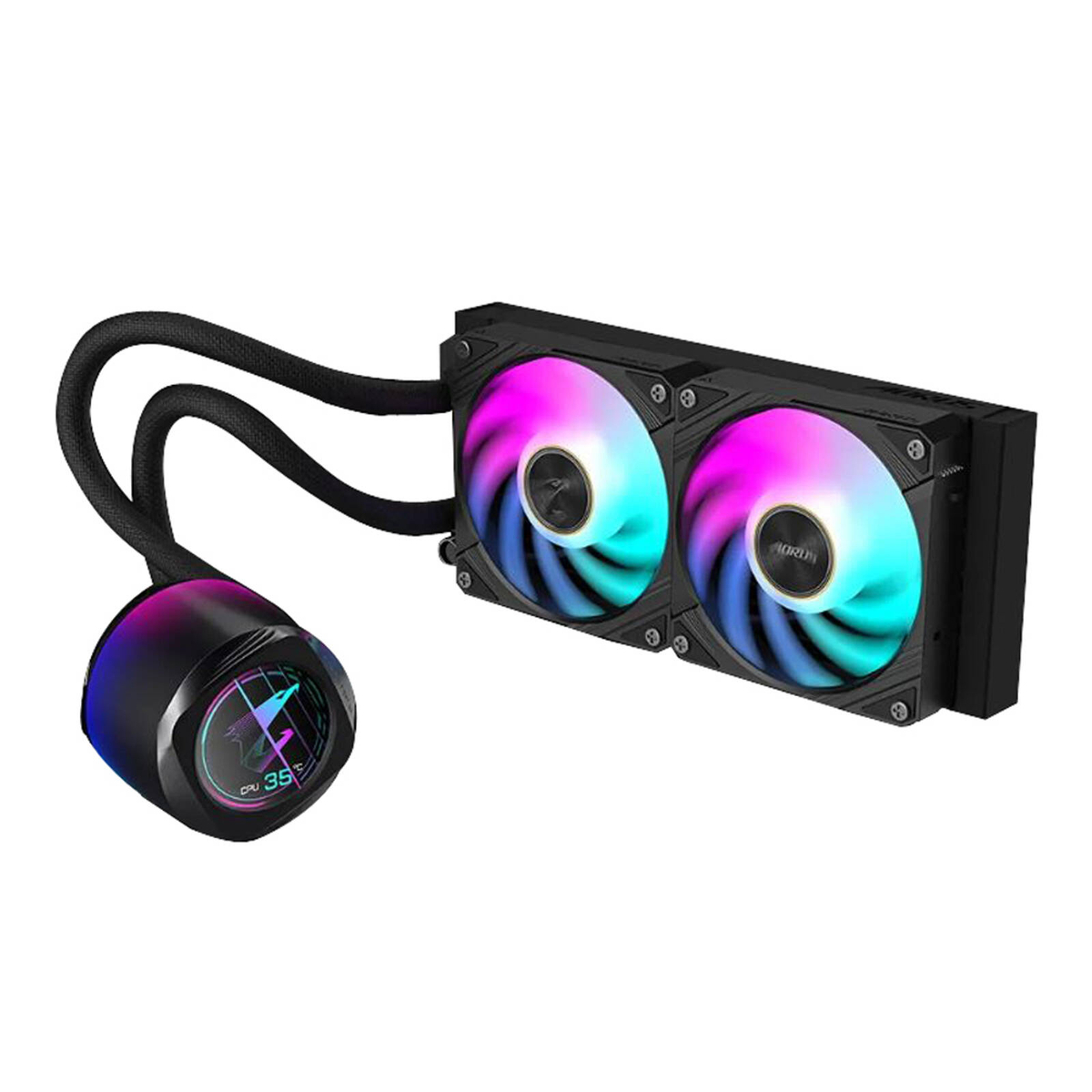 Gigabyte AORUS WATERFORCE X II 240 LCD display AIO liquid cooler, Intel ...