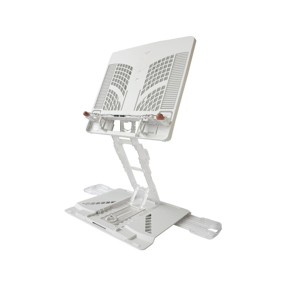 Pelican Stand White Adjustable Laptop Holder Foldable Tablet Book PC ...