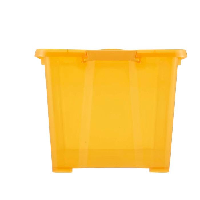 All Set 30L Orange Translucent Modular Storage Container - Bunnings New ...
