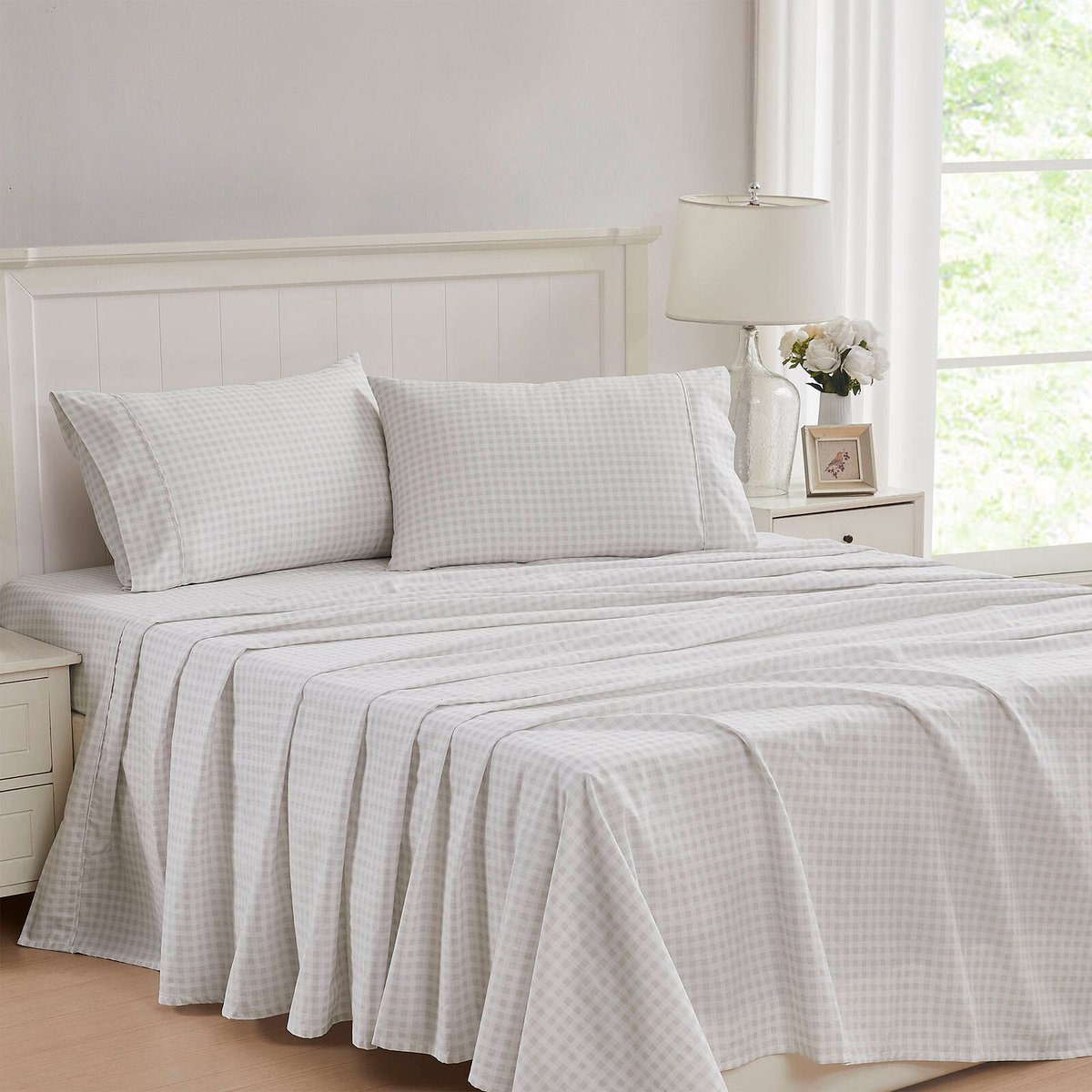 Laura Ashley Gingham Stone Double Bed - Bunnings Australia