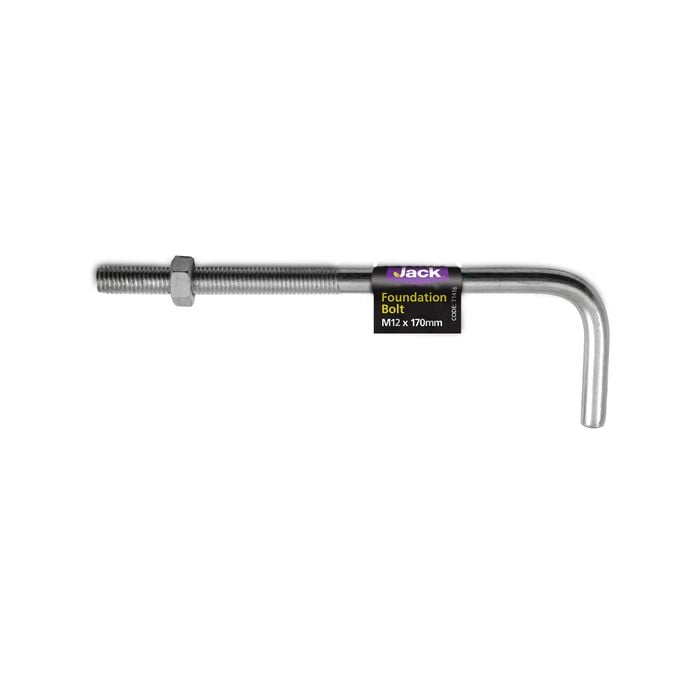 Jack M12 x 170mm L Shape Reinforcing Foundation Bolt - Bunnings Australia