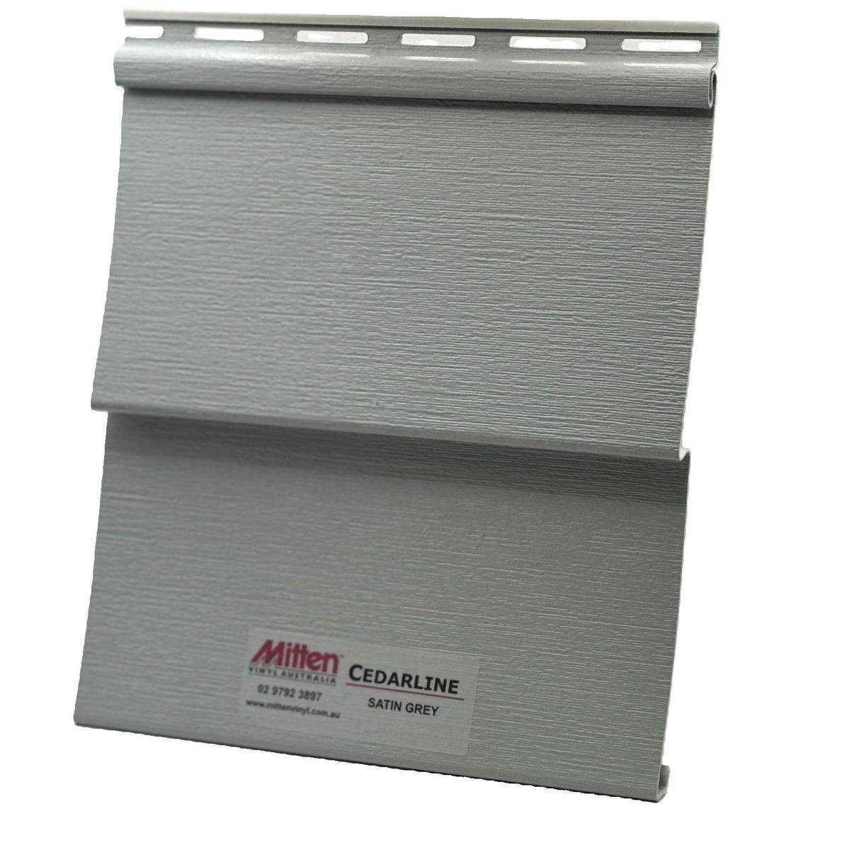 Mitten Vinyl Australia 5.84m shell Satin Grey Cedarline Vinyl Cladding ...