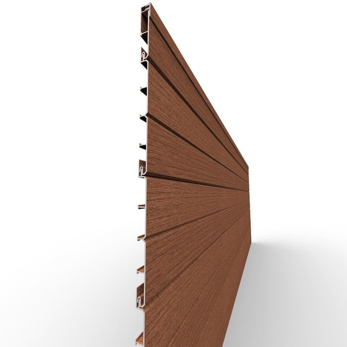 DECO 180 x 15mm 6.5m Coastal Spotted Gum DecoClad Aluminium V-Groove ...