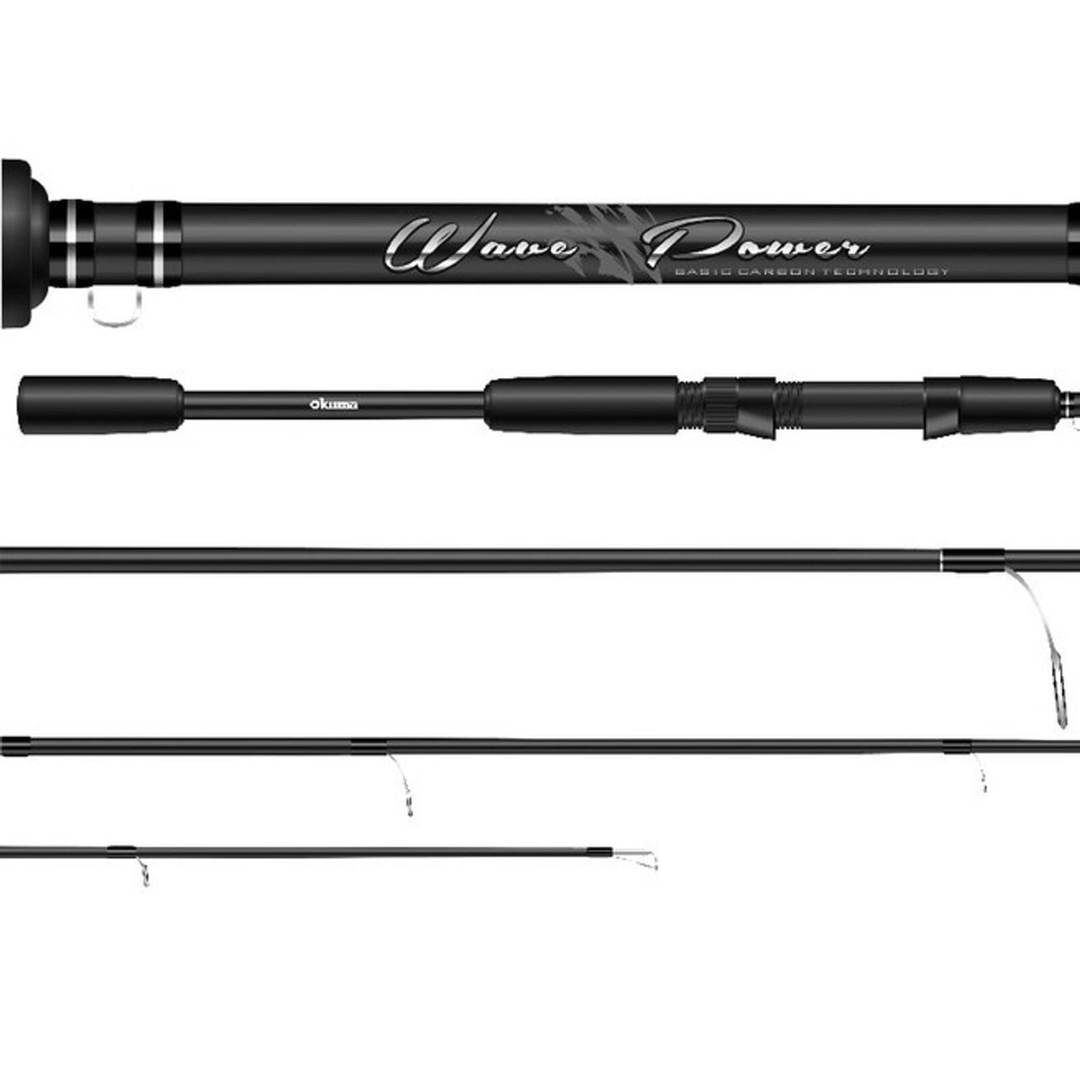 7ft Okuma Wave Power 3-6kg Spin Rod - 2 Piece Spinning Fishing Rod ...