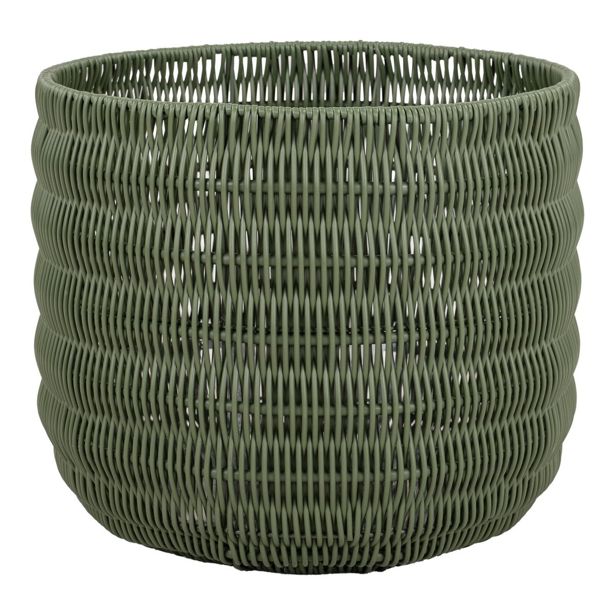 Astin Sinclair 350 x 300mm Greenl Poly Rattan Basket Planter Large - Bunnings Australia