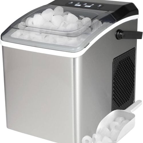 Koolatron Portable Ice Maker Machine 11.7kg Stainless Steel - Bunnings ...