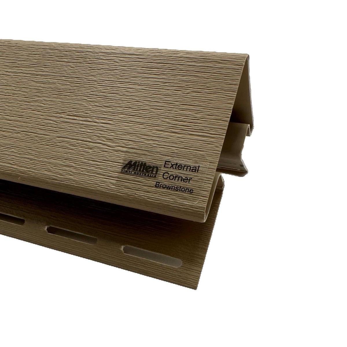 Mitten Vinyl Australia 3.66m Brownstone External Corner - Bunnings ...
