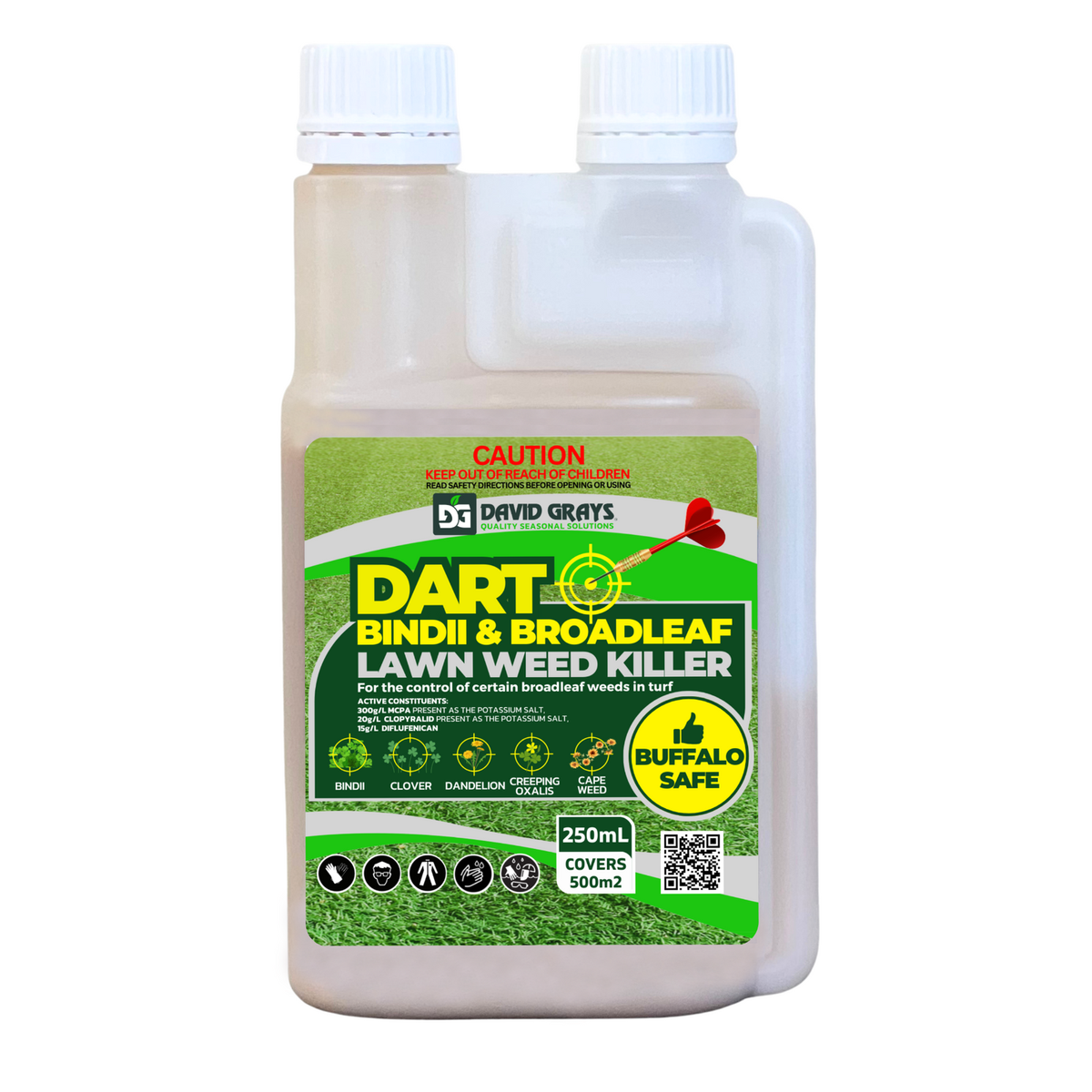 David Grays Dart Bindii & Clover Selective Herbicide 250mL Concentrate ...
