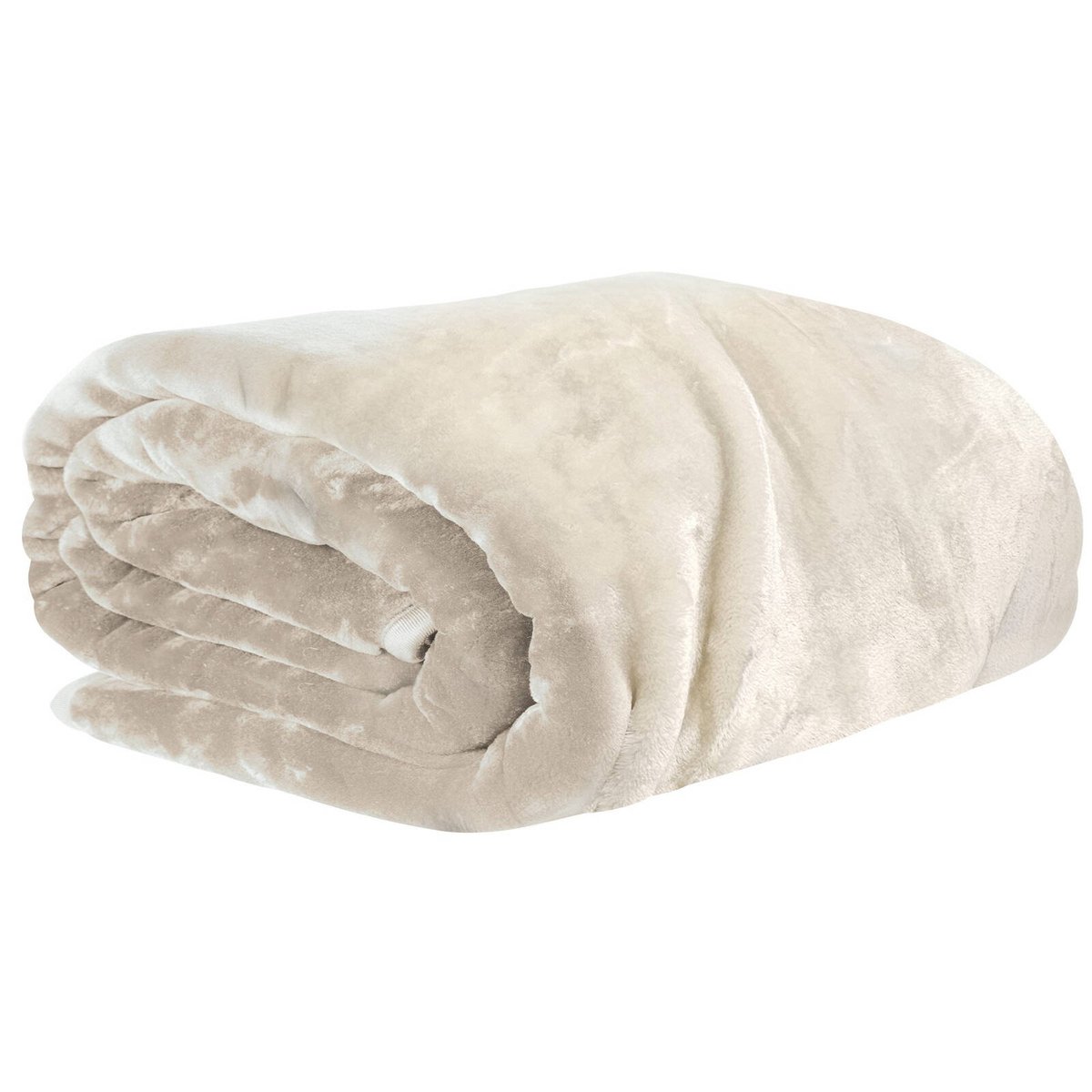 Laura Hill XL Double-Sided Oversized Faux Mink Blanket 305x305cm Beige ...