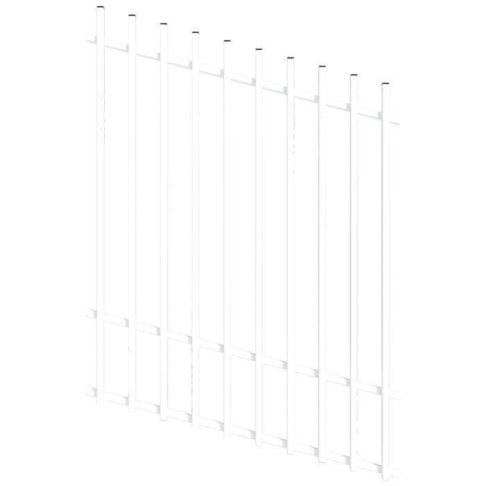 ProtectorAl 0350-1200W x 1500H Pearl White Batten Pool Fence Panel ...