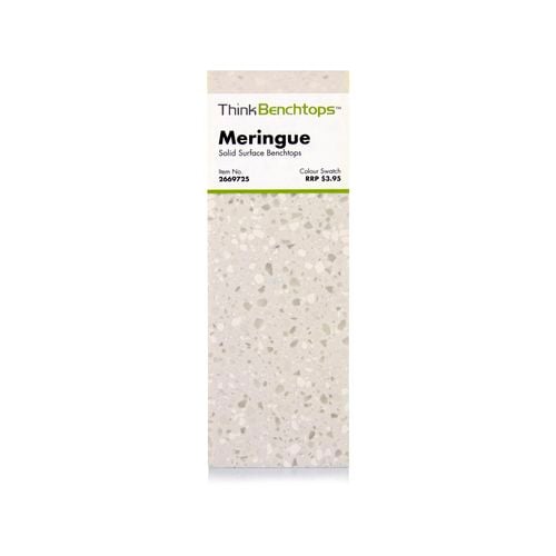 Think Benchtops Meringue Solid Surface Benchtops Sample - Bunnings ...