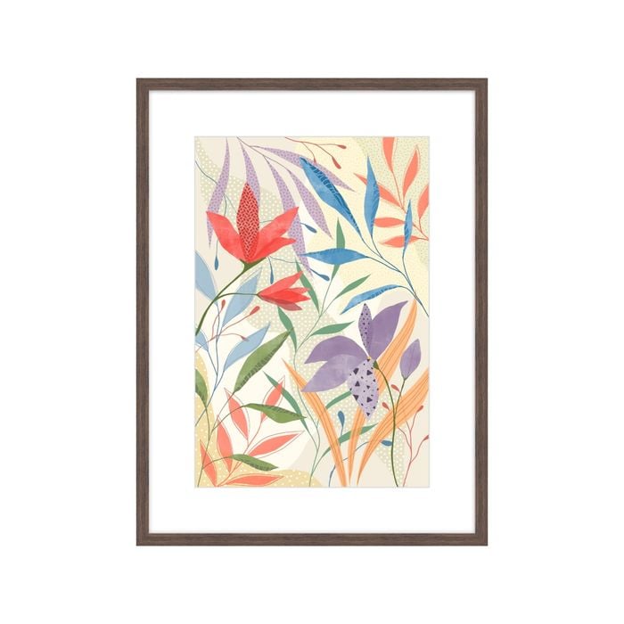 Florian Pastel Framed w/ Large Border 40x60cm Chocolate - Bunnings ...