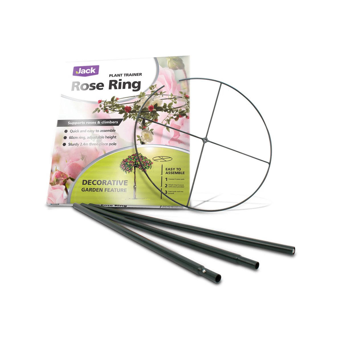 Jack 2400 x 600mm Green 4 Piece Rose Ring Plant Trainer - Bunnings ...
