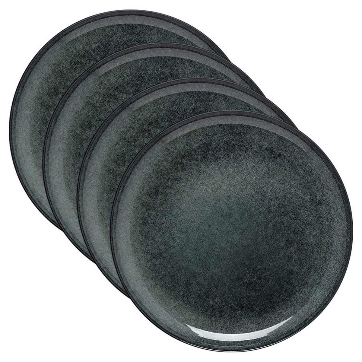 4PK Ecology Element 26.5cm Stoneware Dinner Plate Round - Raven ...