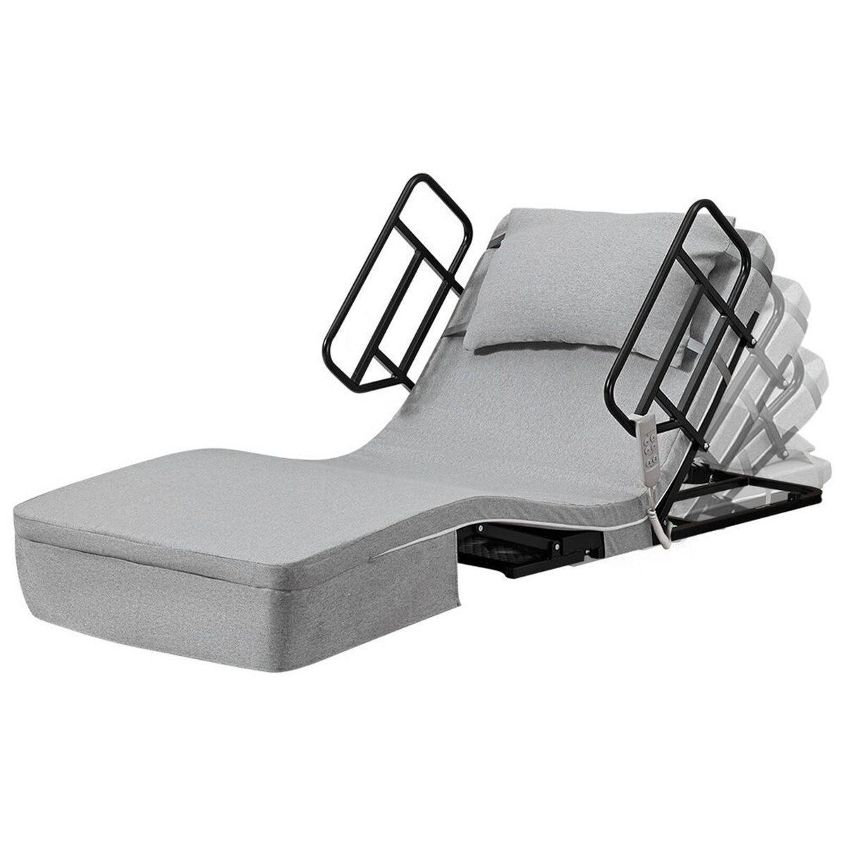 Equipmed Electric Adjustable Bed, Backrest and Leg Adjustment German ...