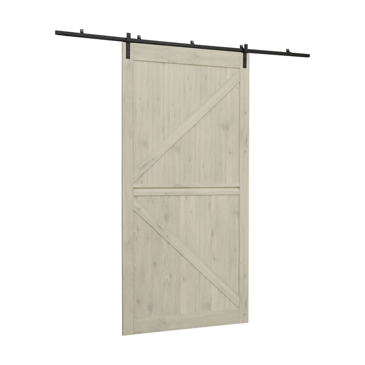 Pillar 2150 x 1000mm Washed Woodgrain PVC Barn Door Complete Kit ...