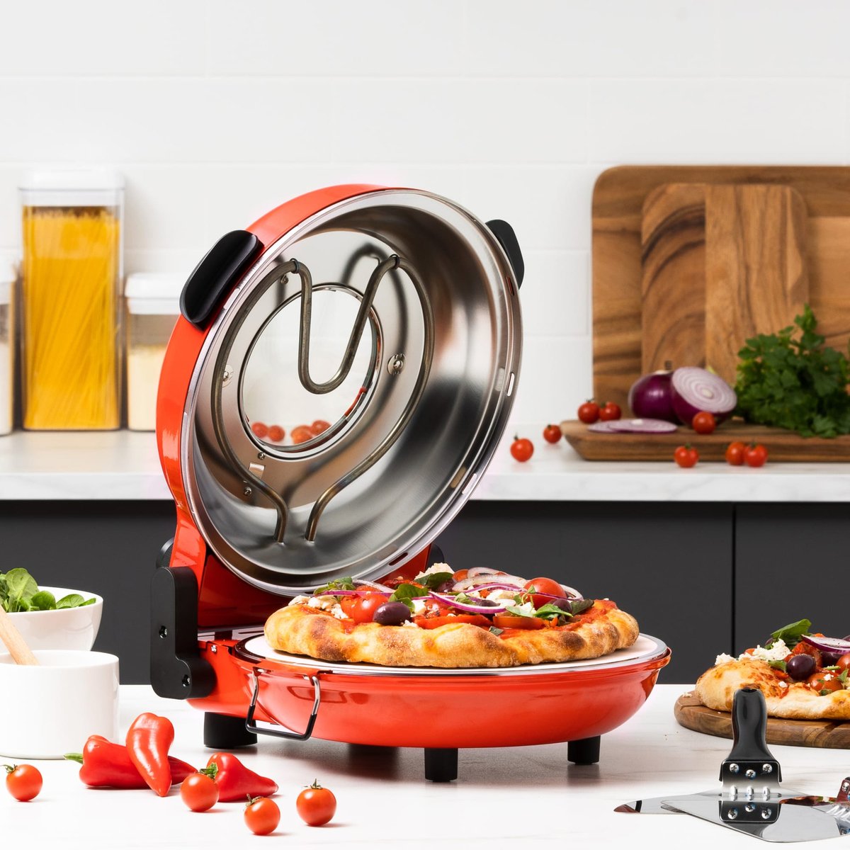 Wolstead Pro Rapido Pizza Oven/Pizza Maker Red - Bunnings Australia