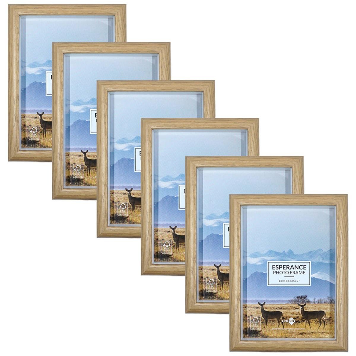 6PK Unigift Esperance Photo Picture Frame Home Decor 13x18cm Assorted ...