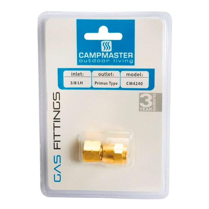 Campmaster 3/8 LH F To Primus F Straight Gas Adaptor - Bunnings New Zealand