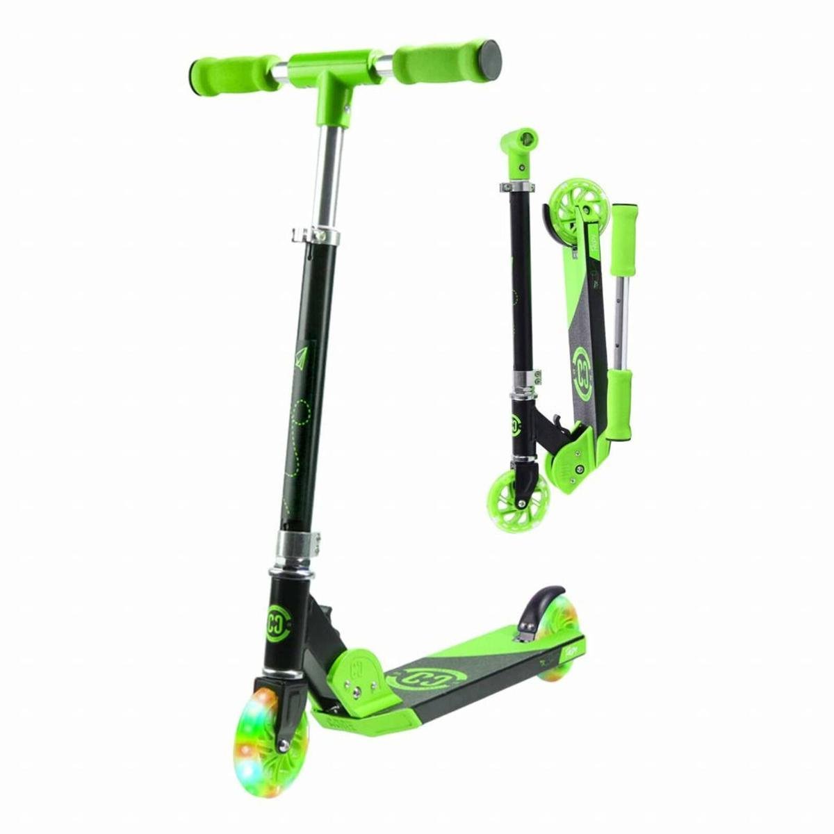 CORE Kids Foldy Scooter Green with LED Wheels - Bunnings Australia