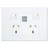 HPM VIVO Double Powerpoint With Double USB Port - White - Bunnings ...