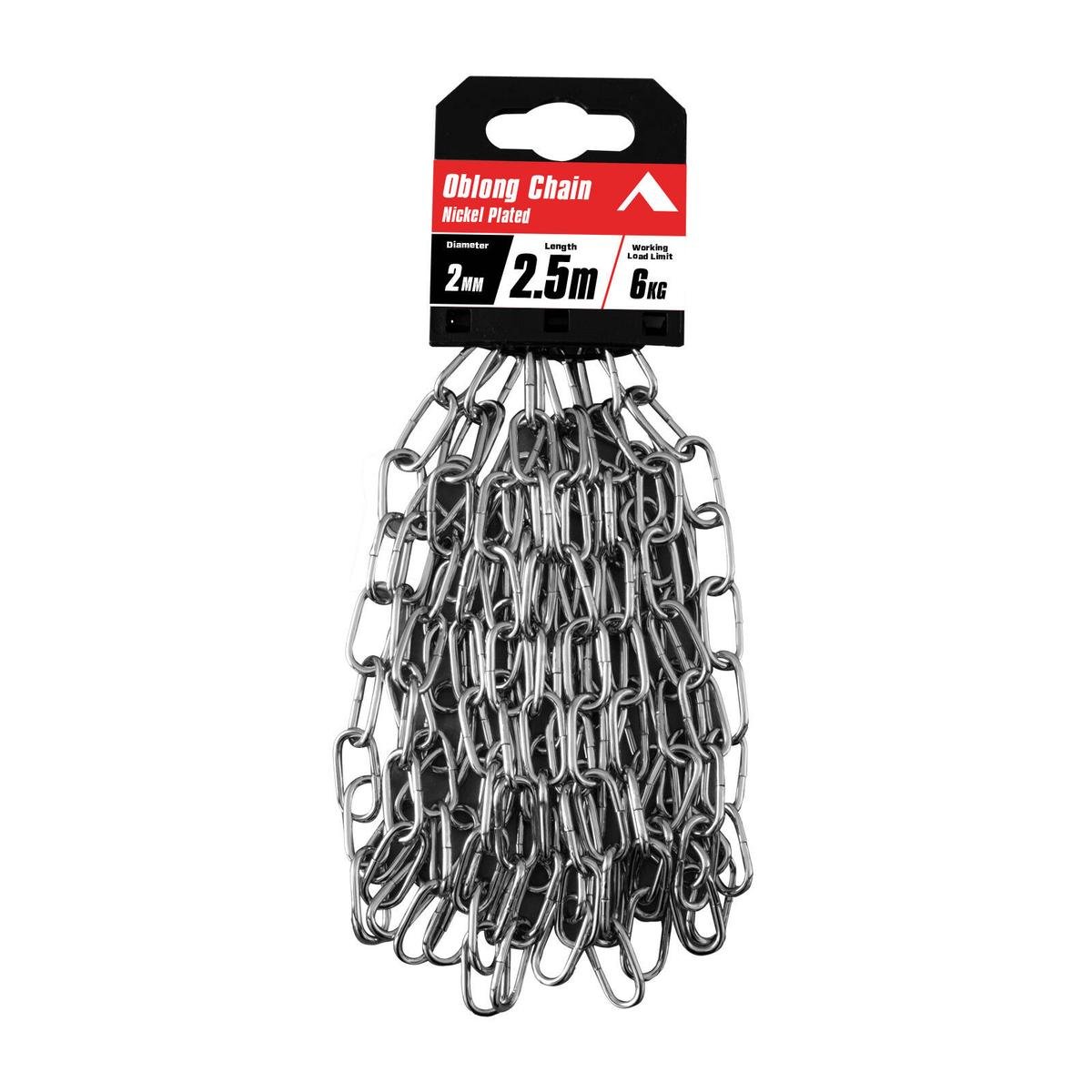 Pinnacle 2mm x 2.5m Nickel Plated Oblong Chain - Bunnings Australia