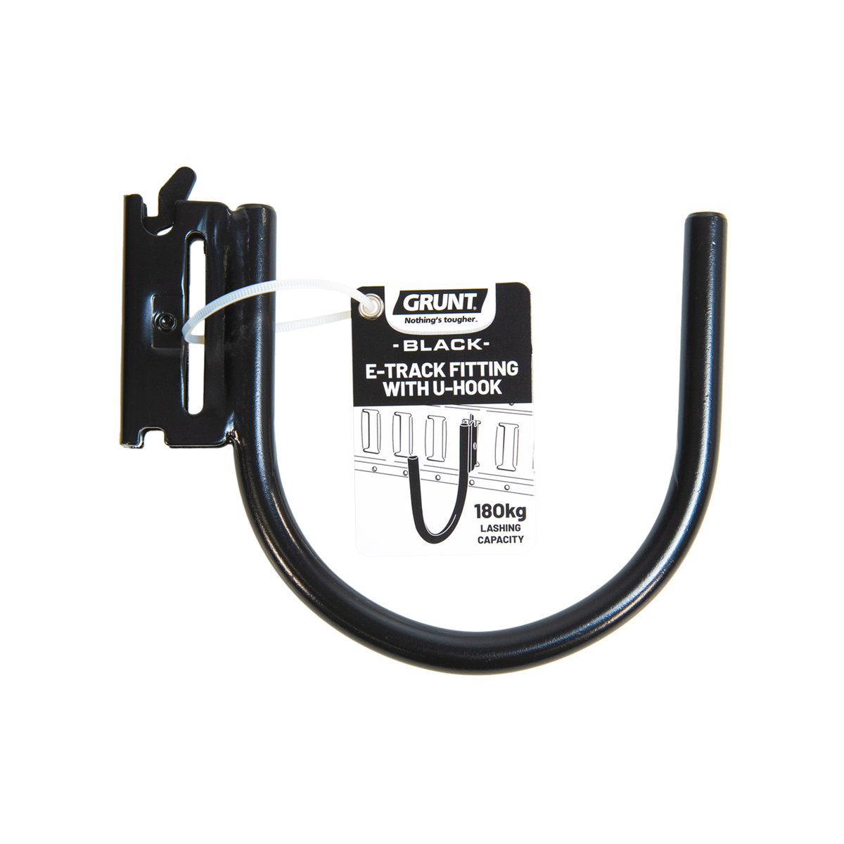GRUNT E-Track Fitting U Hook Black - Bunnings New Zealand